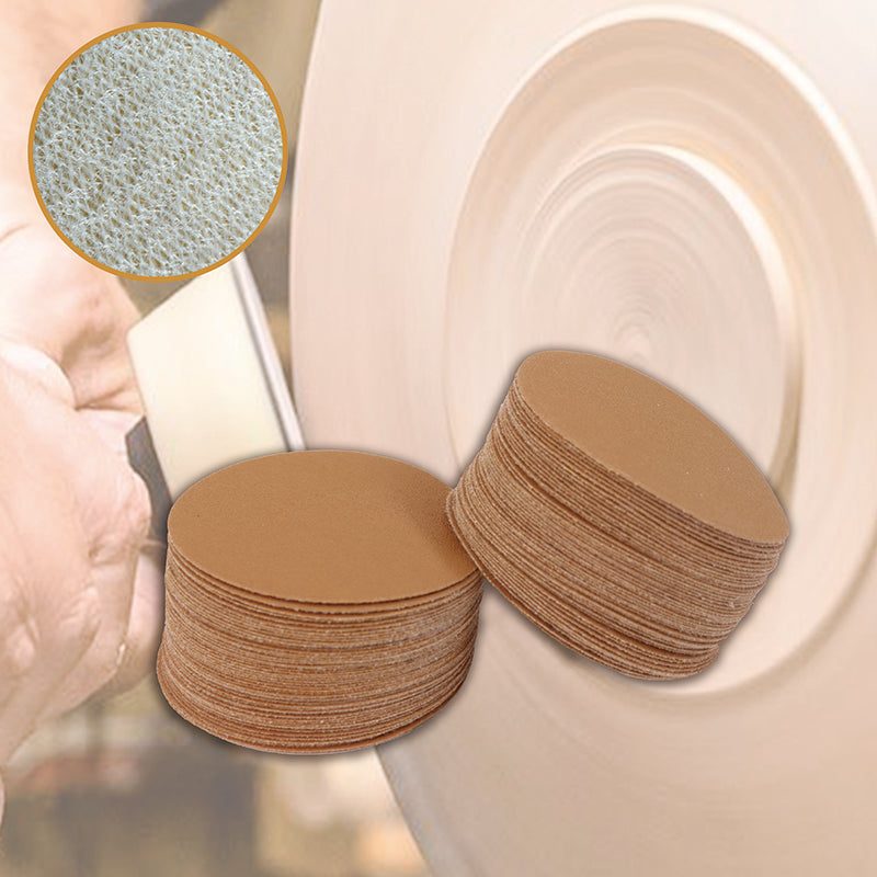 2 inch velcro sanding discs Paper Gold Line 100pcs Pack Grit40-800 ...