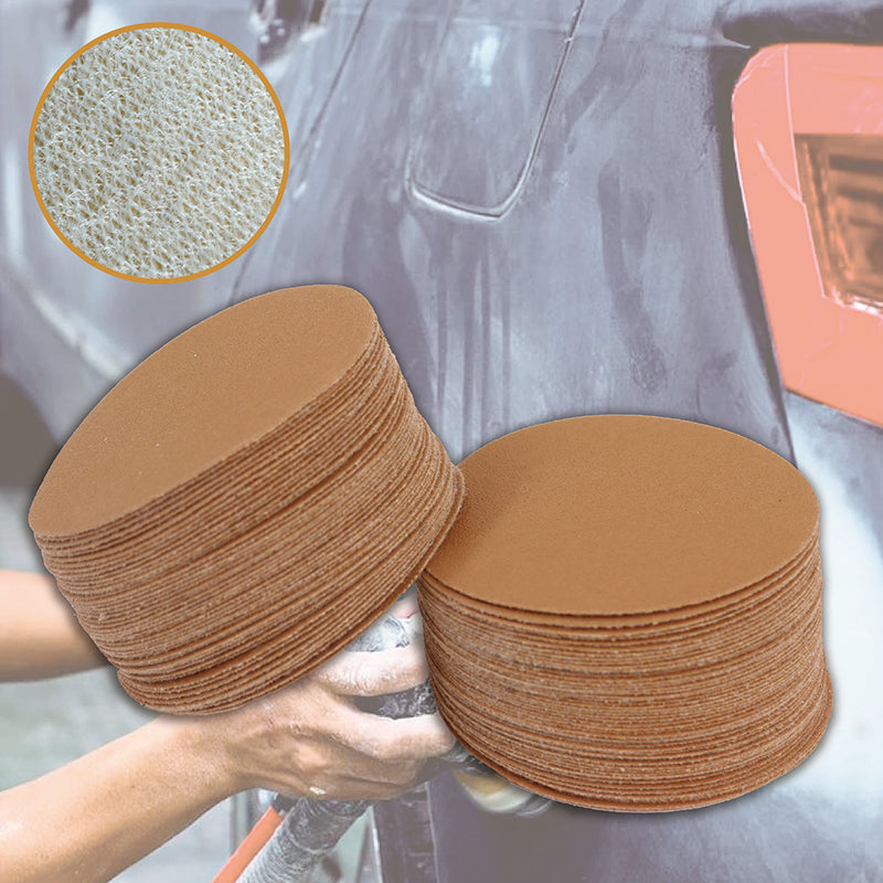 3 inch velcro sanding discs Paper Gold Line 100pcs Pack Grit80/180/320 ...